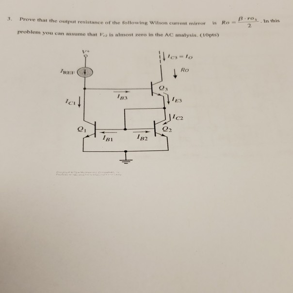 Solved B ros PO In this 2. is Ro = 3. Prov e that the output | Chegg.com