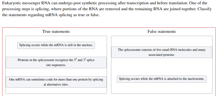 Solved Eukaryotic messenger RNA can undergo post synthetic | Chegg.com