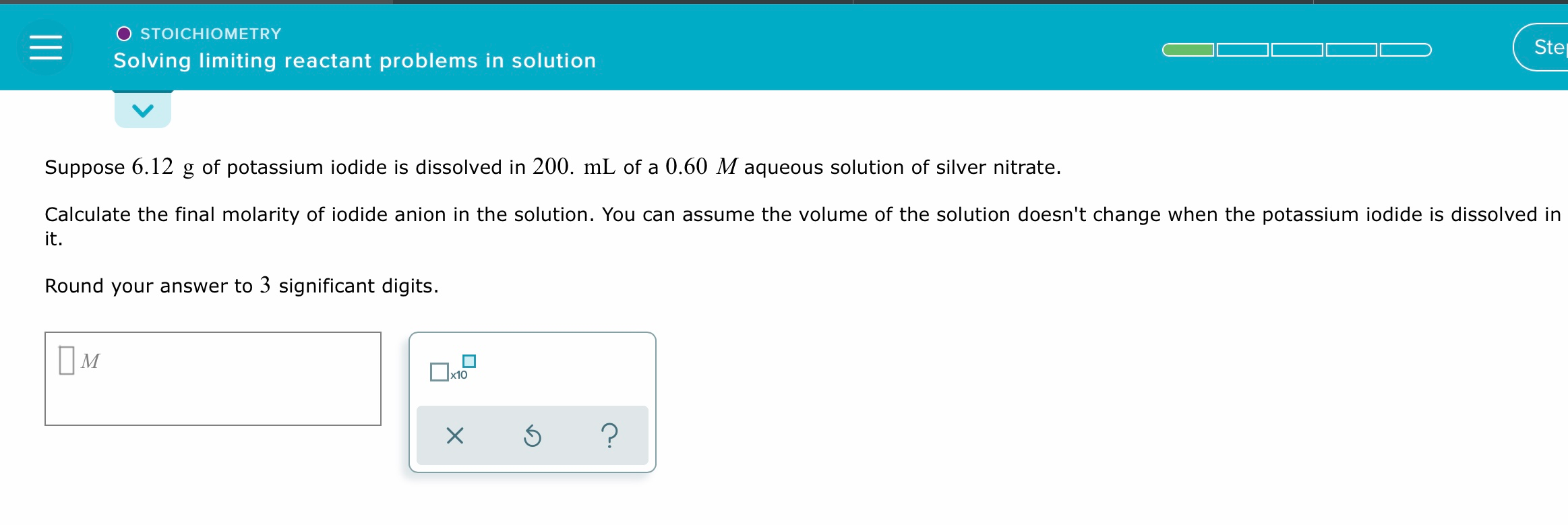 Solved O Stoichiometry Solving Limiting Reactant Problems In 9608