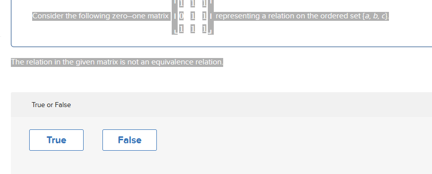 Solved Discrete Mathematics: Consider the following zero–one | Chegg.com