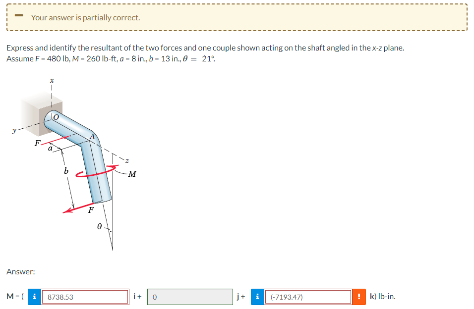 Solved Your answer is partially correct. Express and | Chegg.com