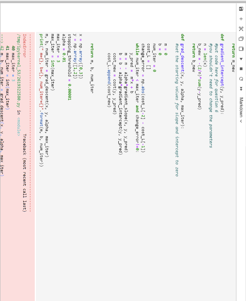 Solved ndexerror Traceback (most recent call last) | Chegg.com