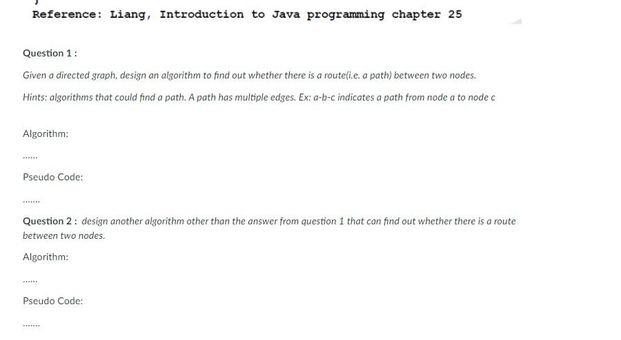 Solved Reference: Liang, Introduction to Java programming | Chegg.com