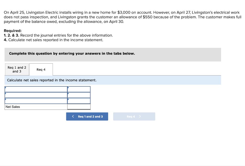 Solved On April 25, Livingston Electric installs wiring in a | Chegg.com