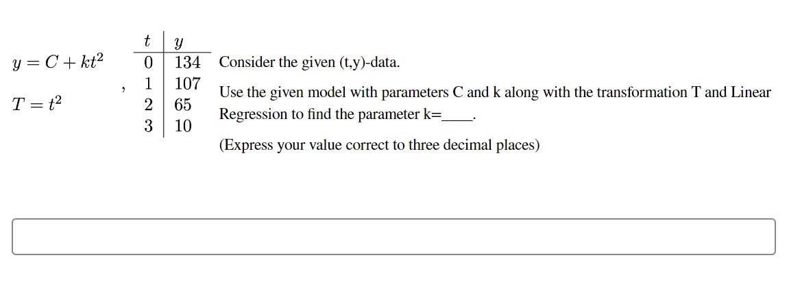 Solved Consider the (x,y)-data given by | Chegg.com