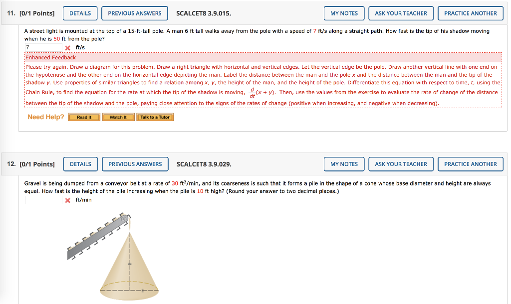 Solved 11. [0/1 Points] DETAILS PREVIOUS ANSWERS SCALCET8 | Chegg.com