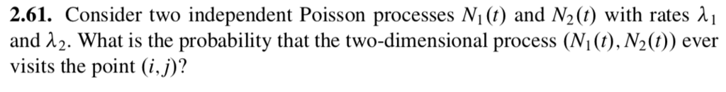Solved 2.61. Consider two independent Poisson processes | Chegg.com