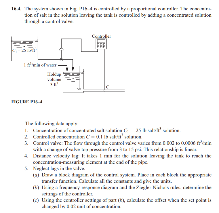 16.4. The system shown in Fig. P16-4 is controlled by | Chegg.com