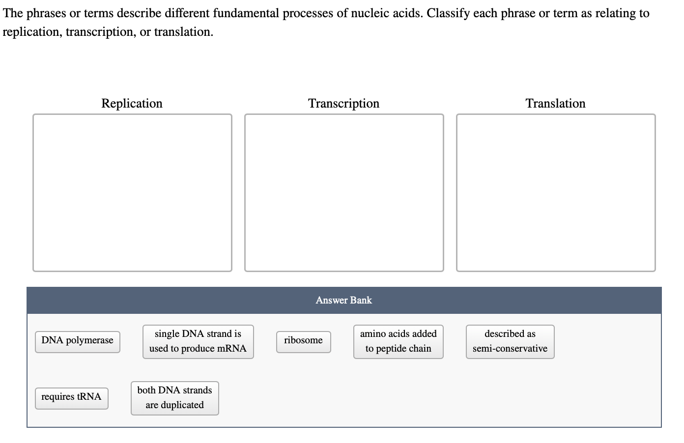 Solved The phrases or terms describe different fundamental | Chegg.com