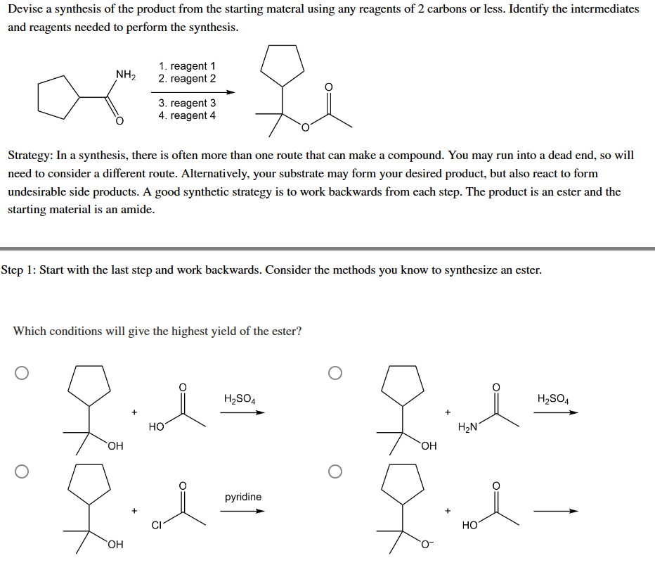 Solved Devise a synthesis of the product from the starting | Chegg.com