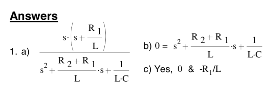 Solved 1. (17 pts) Find the s-type transfer function of the | Chegg.com