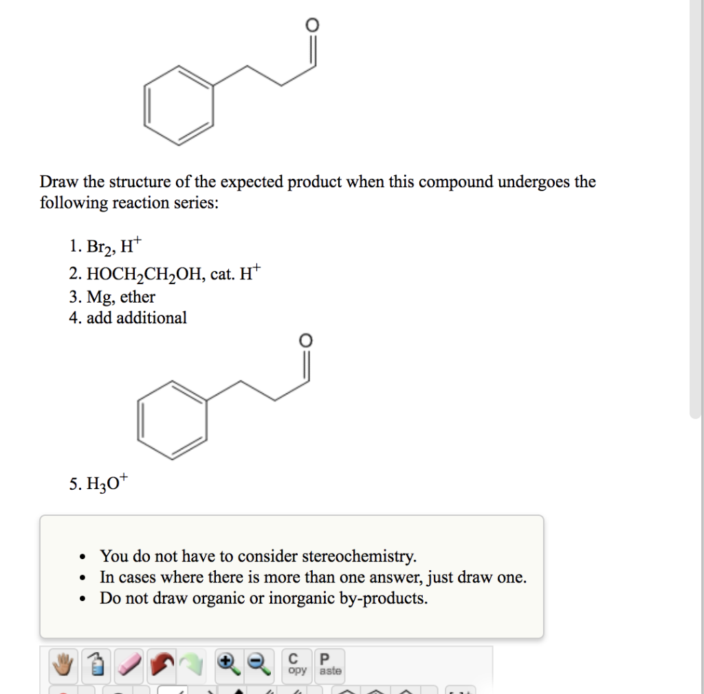 Solved Draw The Structure Of The Expected Product When This