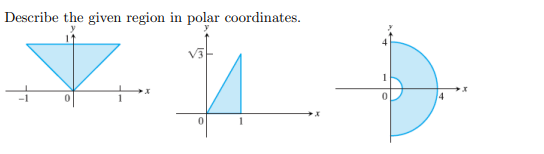 Solved Describe the given region in polar coordinates. 1 0 0 | Chegg.com