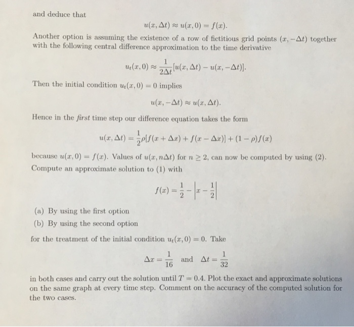 (8) Consider the following explicit finite difference | Chegg.com