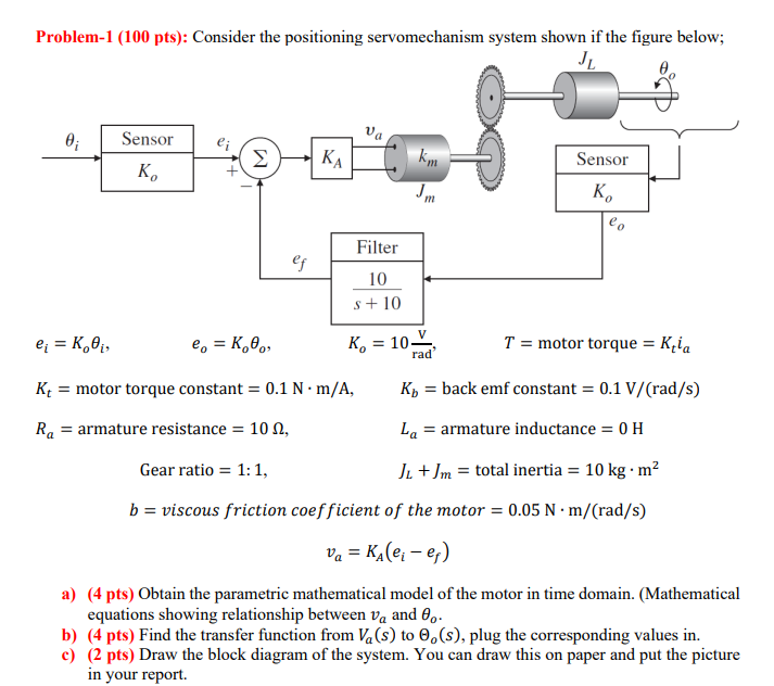 Solved Problem-1 (100 pts): Consider the positioning | Chegg.com