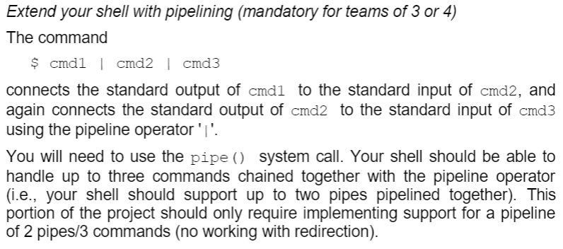 Solved Code is in .c Already have shell built and just need | Chegg.com