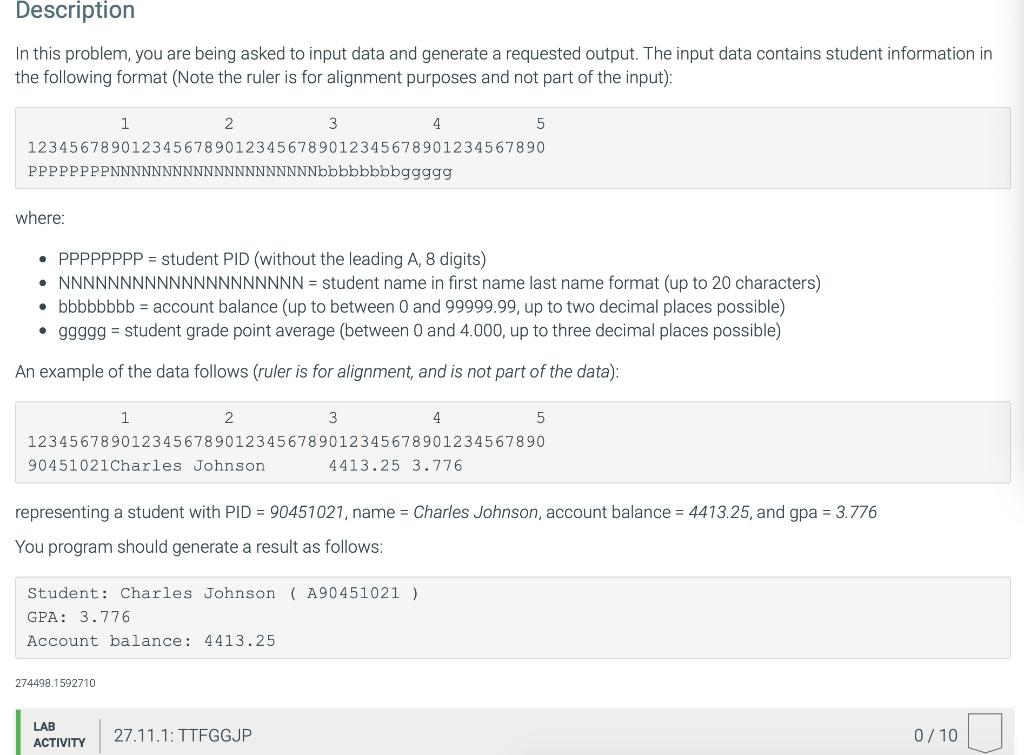 Solved Description In this problem, you are being asked to | Chegg.com
