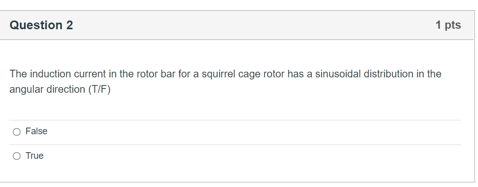 Solved The induction current in the rotor bar for a squirrel | Chegg.com
