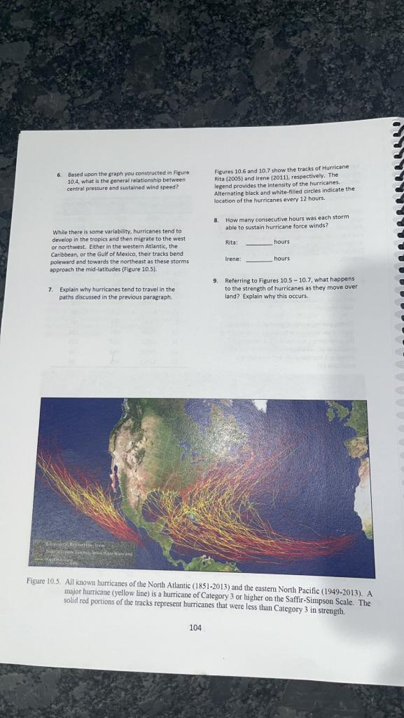 Solved Overview Tropical cyclones, known as hurricanes in | Chegg.com