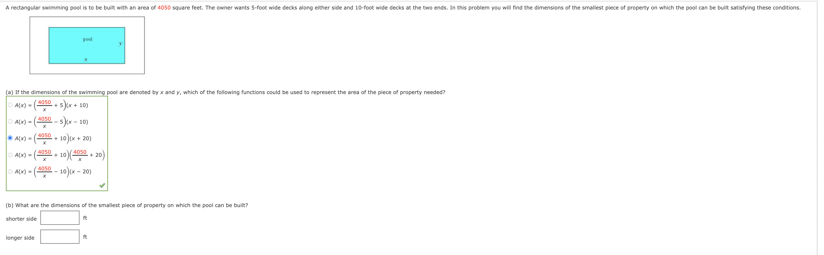 Solved A rectangular swimming pool is to be built with an | Chegg.com