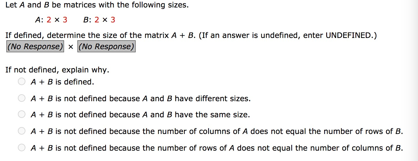 Solved Let A and B be matrices with the following sizes. A: | Chegg.com