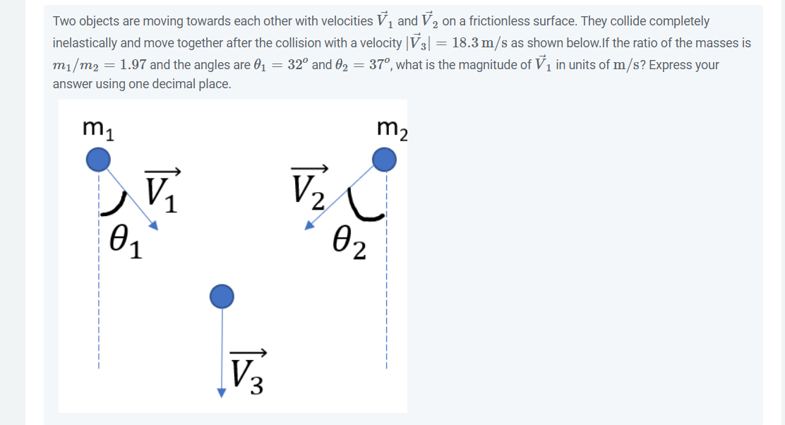 Solved 2 Two objects are moving towards each other with | Chegg.com