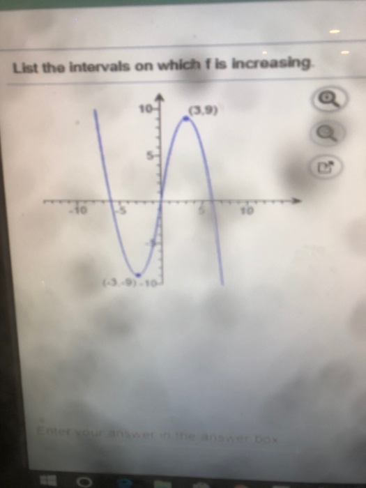Solved List the intervals on which f is increasing (3.9) 10 | Chegg.com