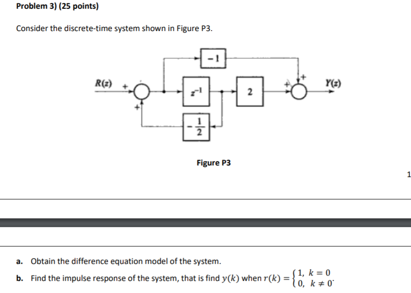 Solved Problem 3) (25 points) Consider the discrete-time | Chegg.com