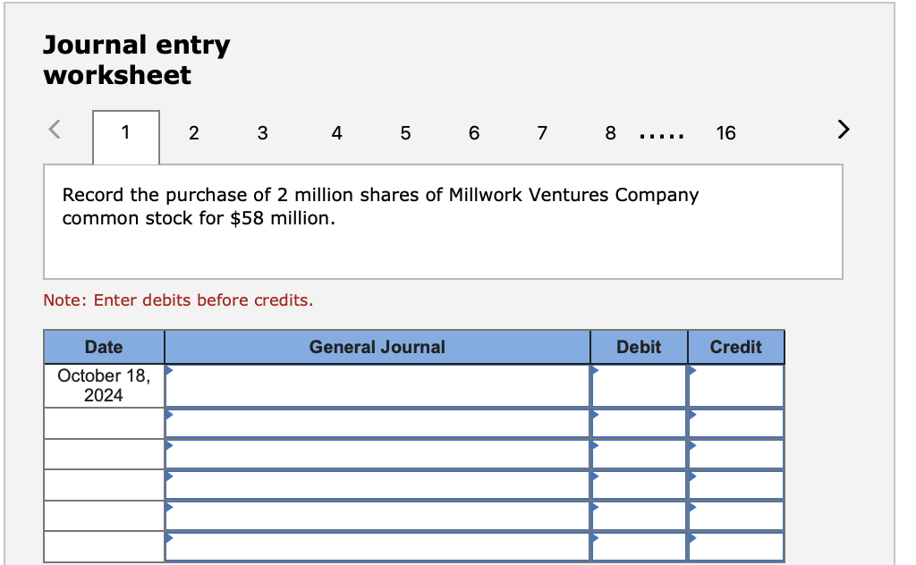 Solved Journal entry worksheet \begin{tabular}{lllll} 1 & 1 | Chegg.com