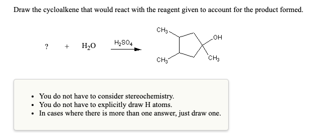 Solved Draw the cycloalkene that would react with the | Chegg.com