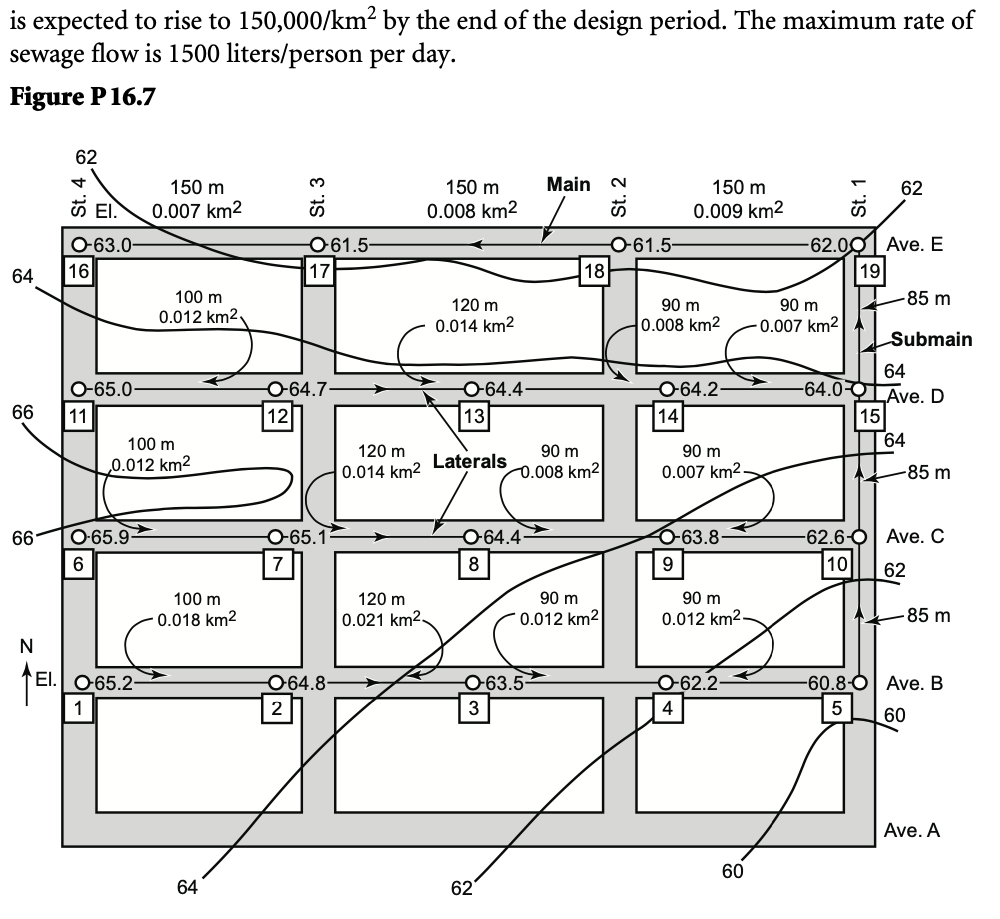 6.22 For the part of a city in Problem 16.7, design | Chegg.com