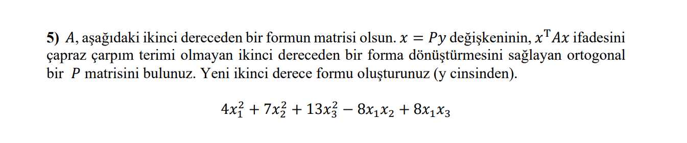 Solved Let A,be the matrix of the following quadratic form. | Chegg.com