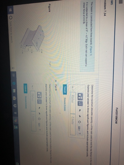 Solved Fall2018MOM W5 roblem 7.34 Determine the maximum | Chegg.com