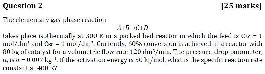 Solved Chemical Engineering Problem! (Chemical | Chegg.com