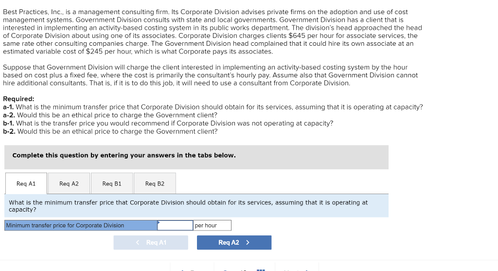 Solved Best Practices, Inc., is a management consulting | Chegg.com