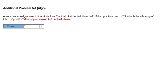 Solved A work center assigns tasks to 4 work stations. The | Chegg.com
