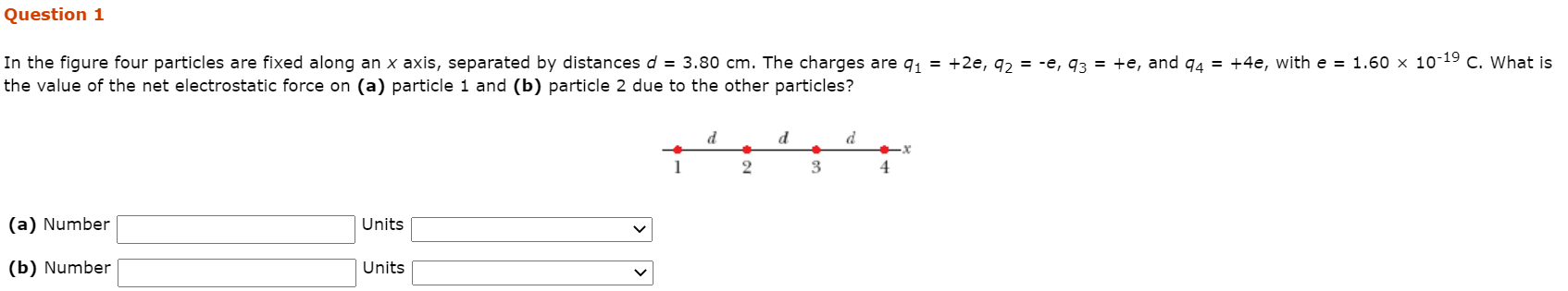 Solved Question 1 In the figure four particles are fixed | Chegg.com