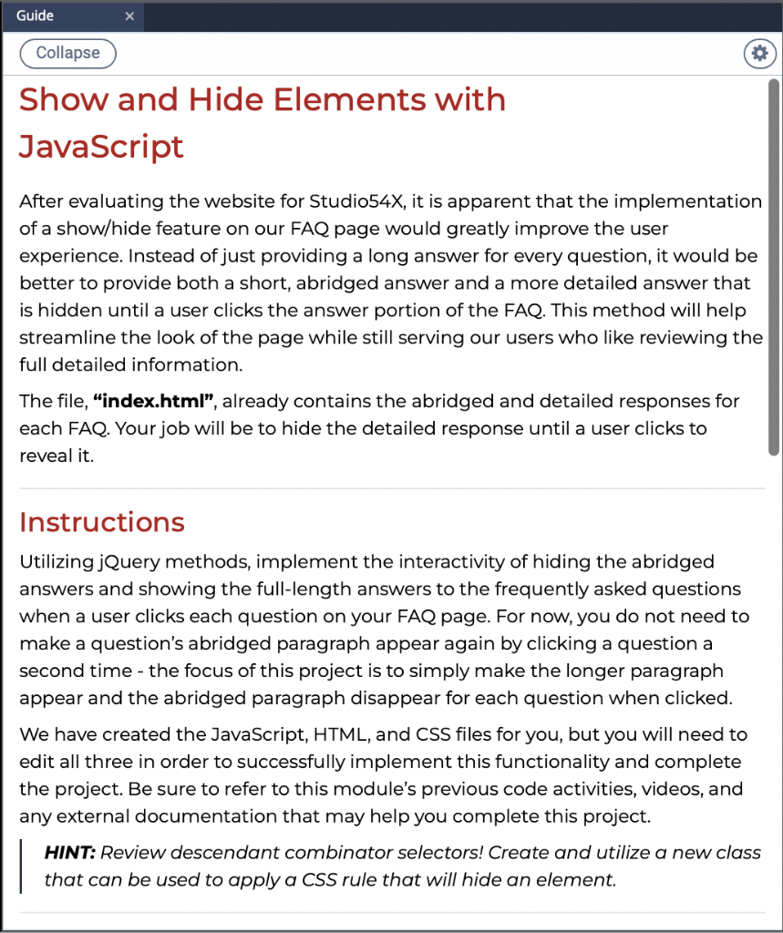 Solved JavaScript After evaluating the website for | Chegg.com