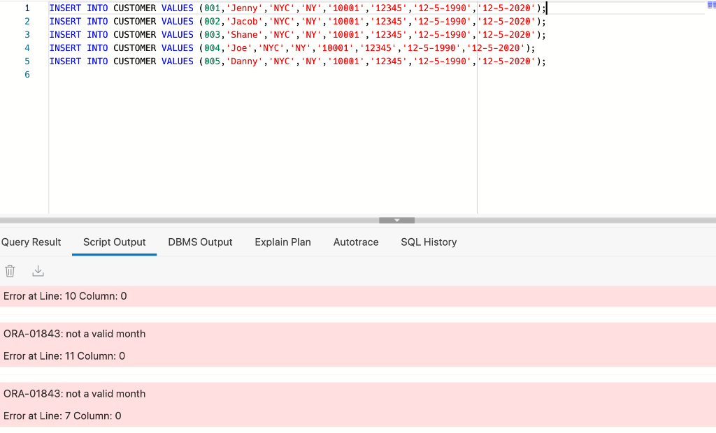 Solved Oracle Sql Code Error What Would Be The Right Way To 0507
