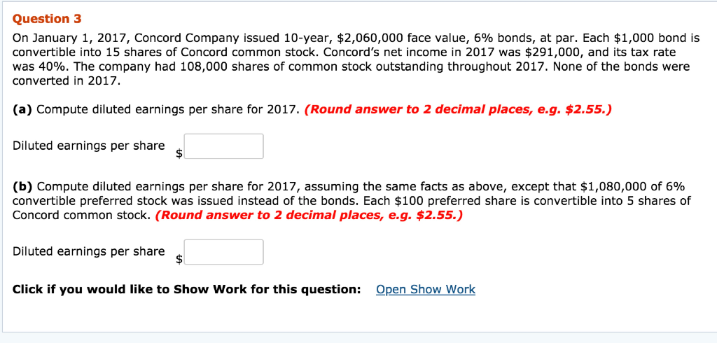 Solved Question 3 On January 1, 2017, Concord Company issued | Chegg.com