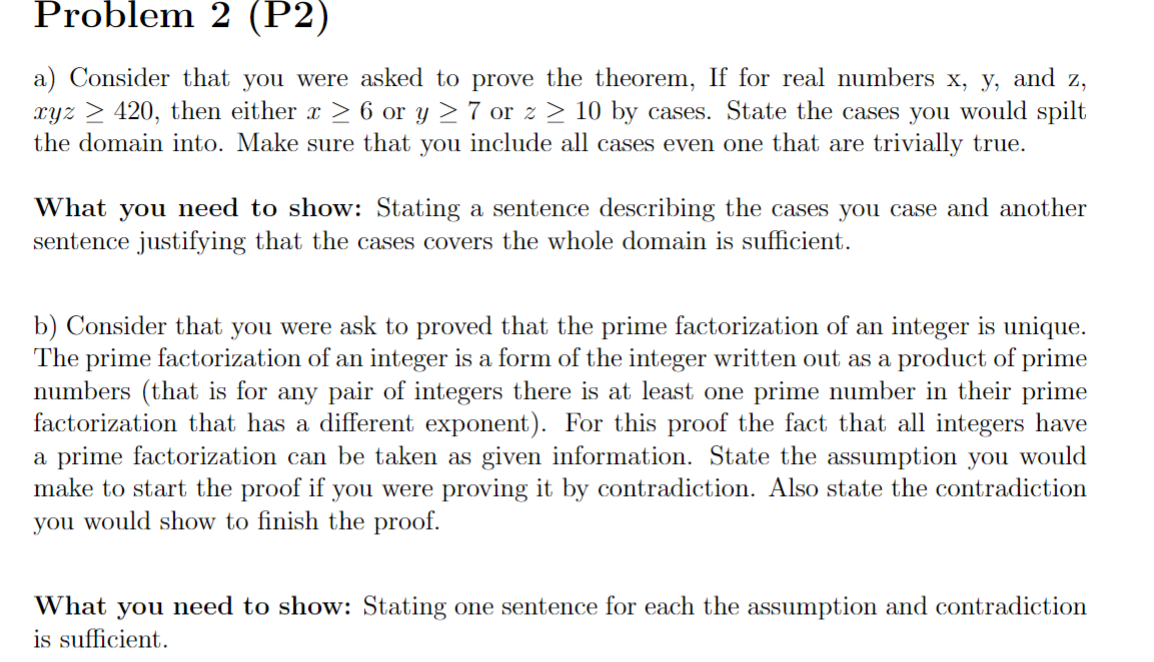 Solved Problem 2 (P2)a) ﻿Consider that you were asked to | Chegg.com