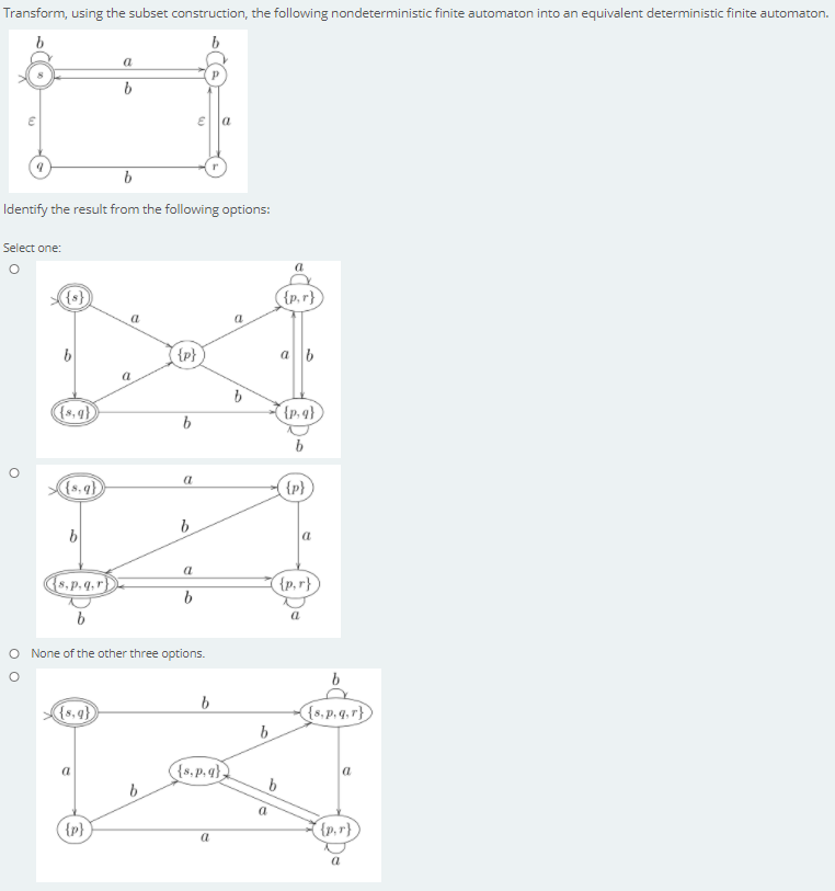 Solved Transform, using the subset construction, the | Chegg.com
