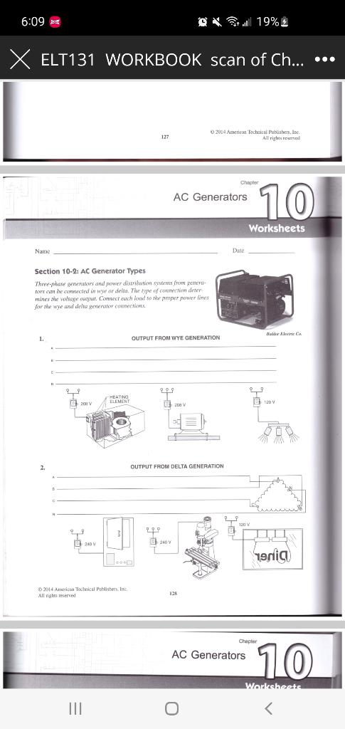 Solved Section 10-2: AC Generator Types Three-pinase | Chegg.com