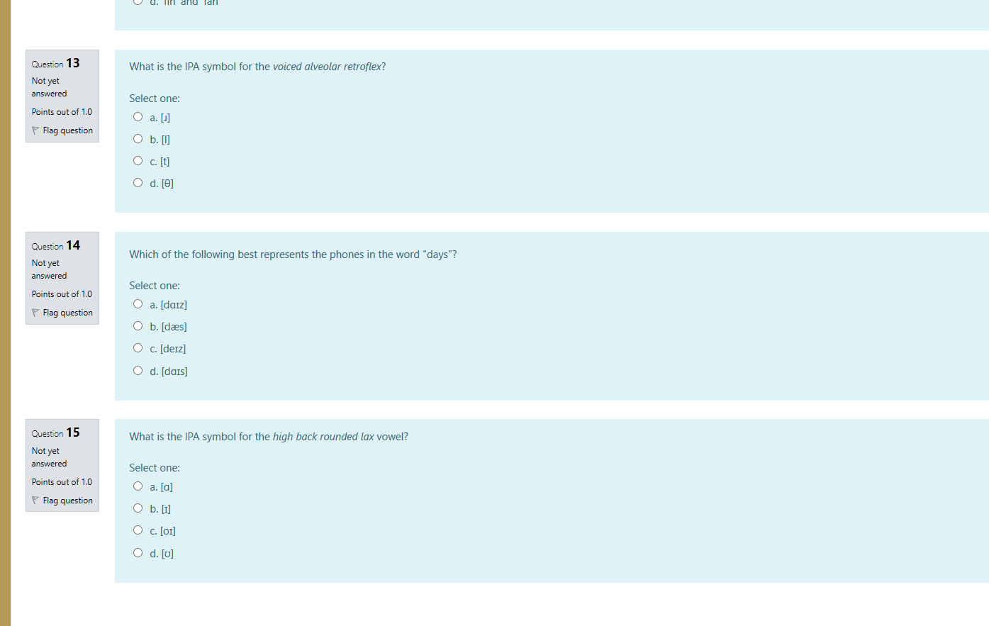 Solved d. in and an What is the IPA symbol for the voiced | Chegg.com