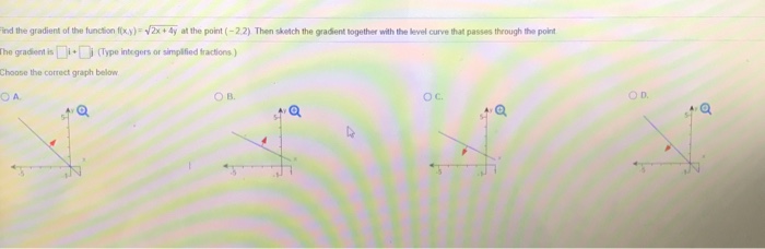 Solved ind the gradient of the function fxy)-2x 4y at the | Chegg.com