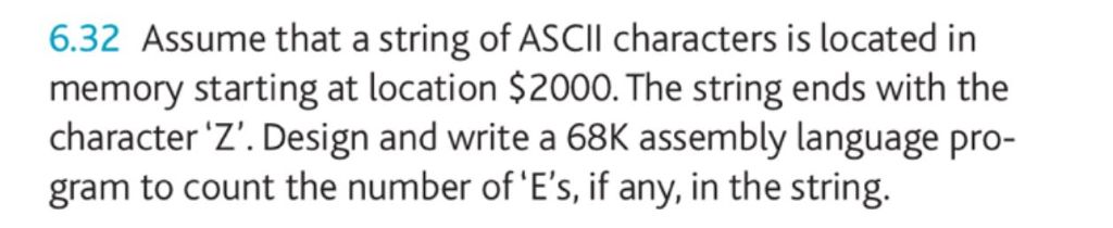 Solved 6.32 Assume that a string of ASCII characters is | Chegg.com