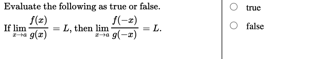 Solved Evaluate the following as true or false. If | Chegg.com