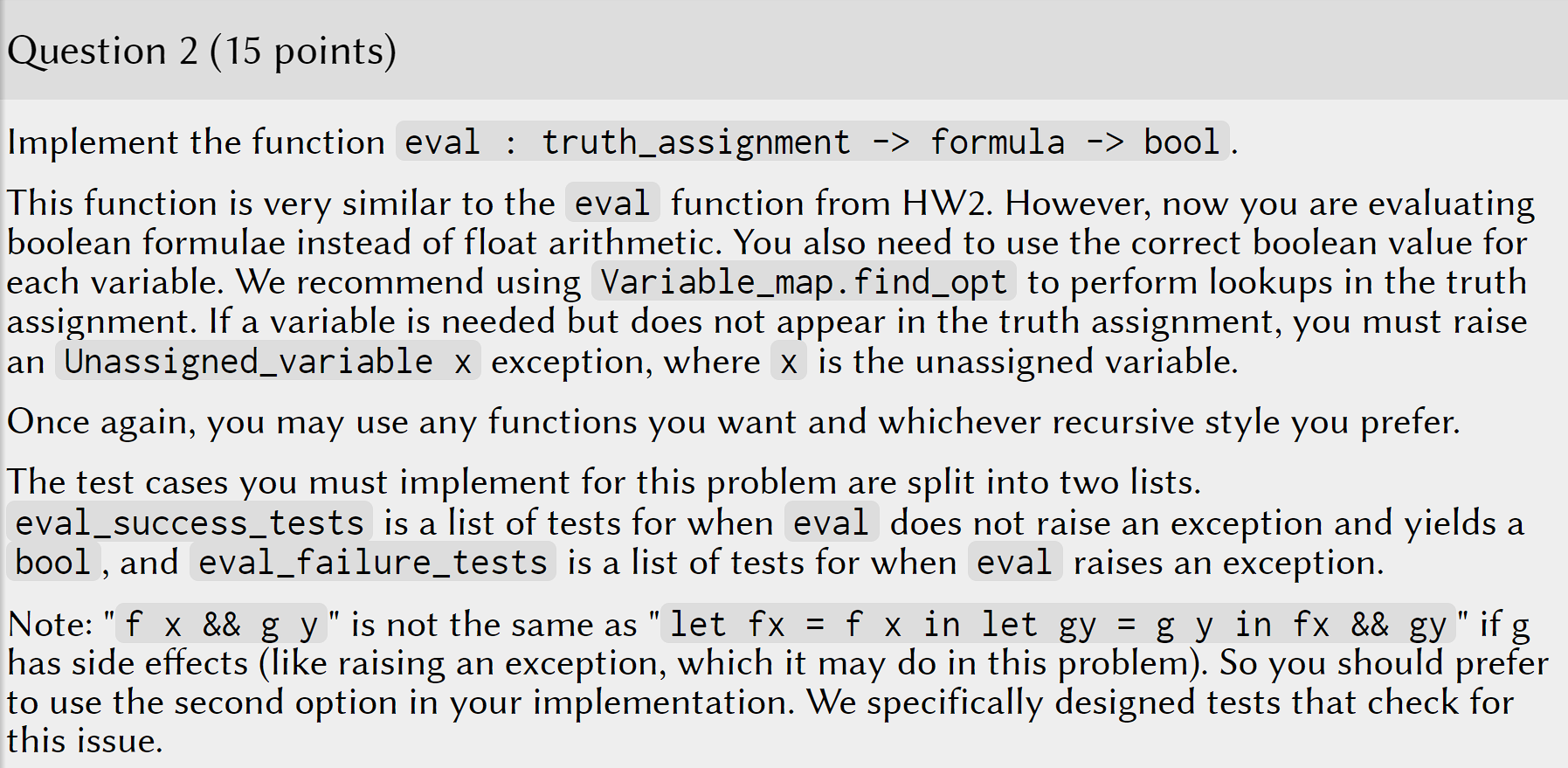 Solved (** Question 2∗ ) (* TODO: Add test cases. *) let | Chegg.com