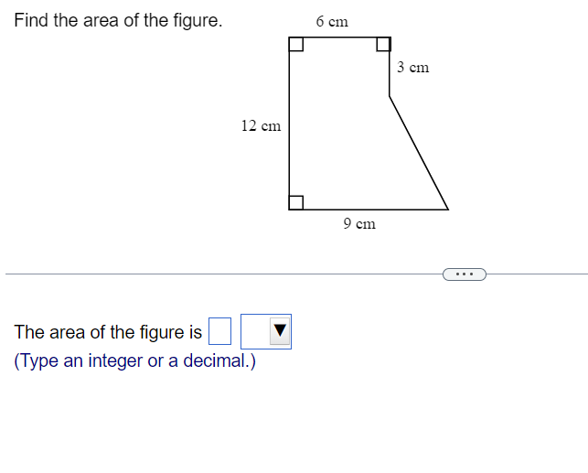Solved Find the area of the figure. The area of the figure | Chegg.com