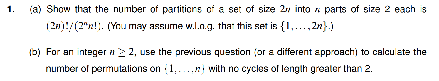 Solved (a) Show that the number of partitions of a | Chegg.com